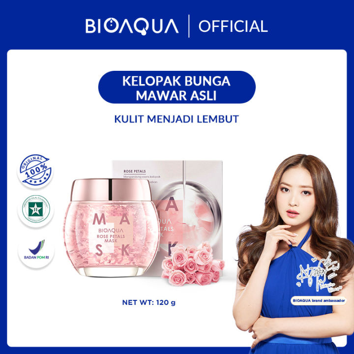 BIOAQUA Rose Petals Mask 120g | Lazada Indonesia