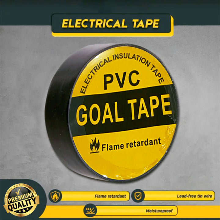 Isolasi Listrik PVC Goldtape - Lakban PVC Listrik 18mm x 17yard Hitam ...
