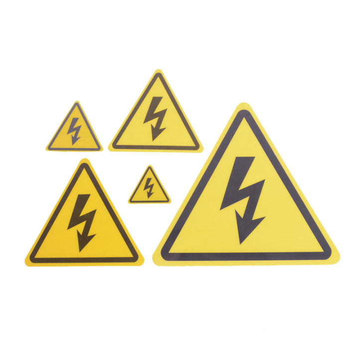 PIAO 2PCS Danger High Voltage Electric Warning Safety Label Sign Decal ...