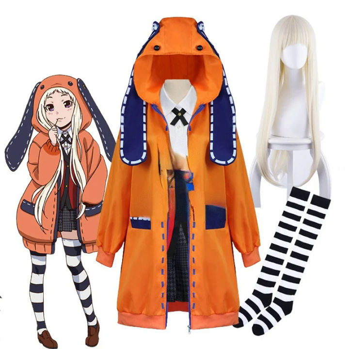 Anime Kakegurui Yomoduki Runa Jacket Hoodie Coat Yumeko Jabami Cosplay ...