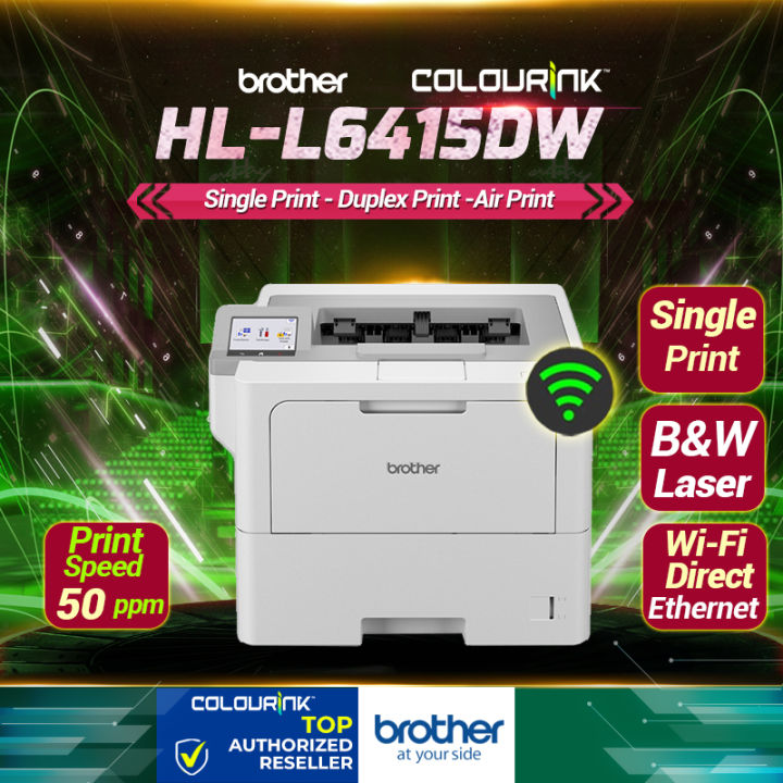 Brother HL-L6415DW 50ppm Mono Laser Printer A4 Auto Duplex Print NFC ...