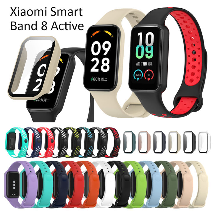 For Xiaomi Smart band 8 Active strap case tempered glass screen ...