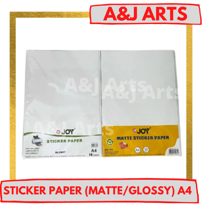 Sticker Paper Glossy Sticker Paper Matte Joy Sticker Paper A4 | Lazada PH