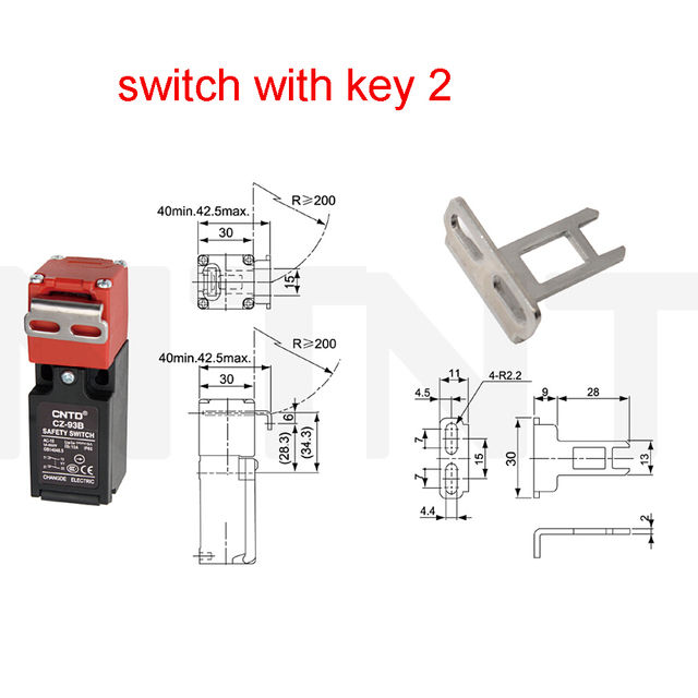 yingke Cz-93b Waterproof Cz-93 Series 2nc Safety Interlock Limit Switch With Key | Lazada PH
