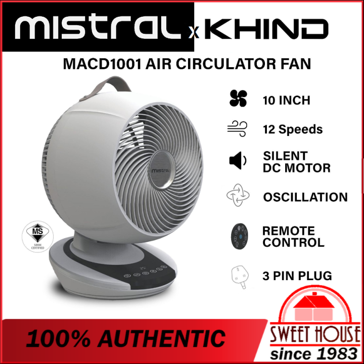 [12 SPEED] Khind Mistral 10 inch Desk Fan MACD1001 Table Fan with DC ...