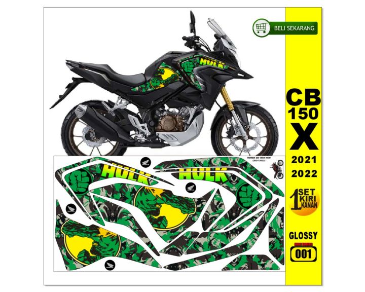 Sticker Striping Decal Honda CB 150X NEW 2021-2022 Variasi ARS01 HULK ...