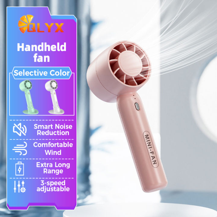 QLYX Mini Fan Portable Rechargeable Digital-display Multi-gear Speed ...