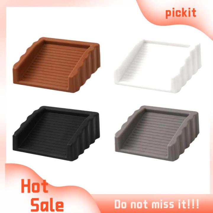 PICKIT Floor Mounted Door Stop Wedges Rubber Invisible No Drilling Door ...