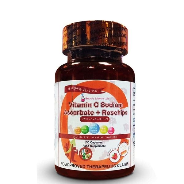iBeauty Science Lab Vitamin C Sodium Ascorbate + Rosehips 30 Capsules ...