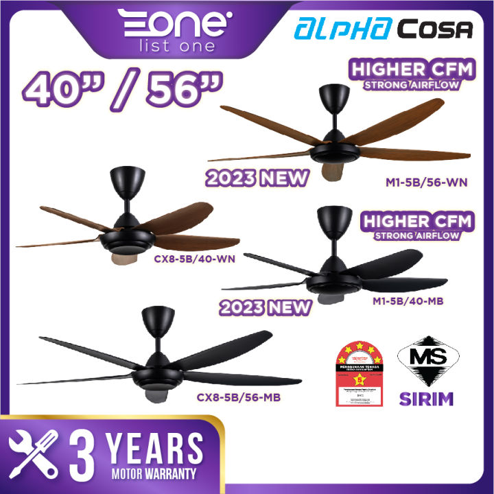 Alpha Cosa CX8 M1 56 Inch 5 Blades 6 Fan Speeds AC Motor Ceiling Fan M1 ...