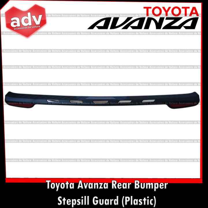 Toyota Avanza 2012-2018 Rear Bumper Stepsill Guard (Plastic) | Lazada PH