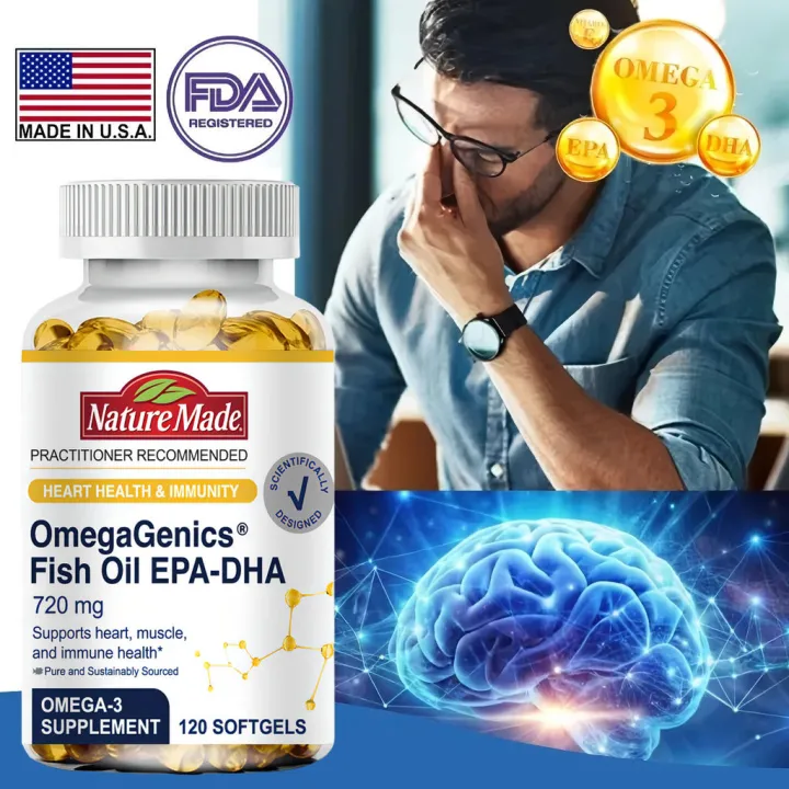 Nature Made OmegaGenics Fish Oil EPA-DHA 720 Mg Supports Brain ...