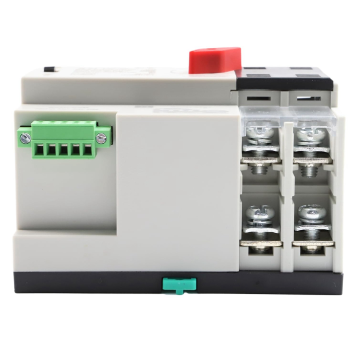 (DHWU) Automatic Transfer Switch 2P 100A Din Rail Mount Dual Power Switch for Generators ...