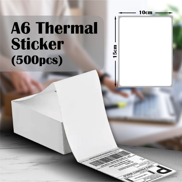 500pcs King Thermal Sticker A6 Paper Roll Fold Stack Airway Bill ...