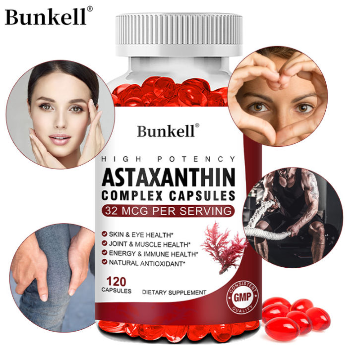 Bunkell Astaxanthin Complex, Premium Antioxidant Supplement to Support ...