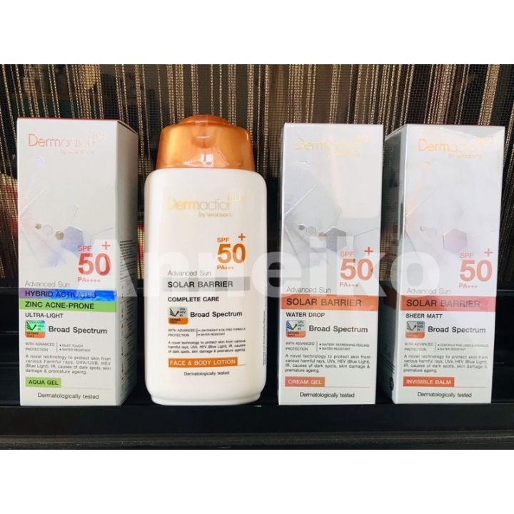 DERMACTION SPF50 AQUA GEL SHEER MATT BROAD SPECTRUM SUNSCREEN LOTION ...