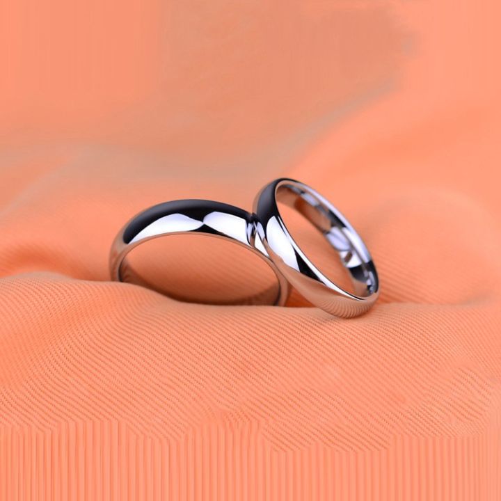 High Quality 6mm Simple Ring Fashion Stainless Steel Glossy Ring Women ...