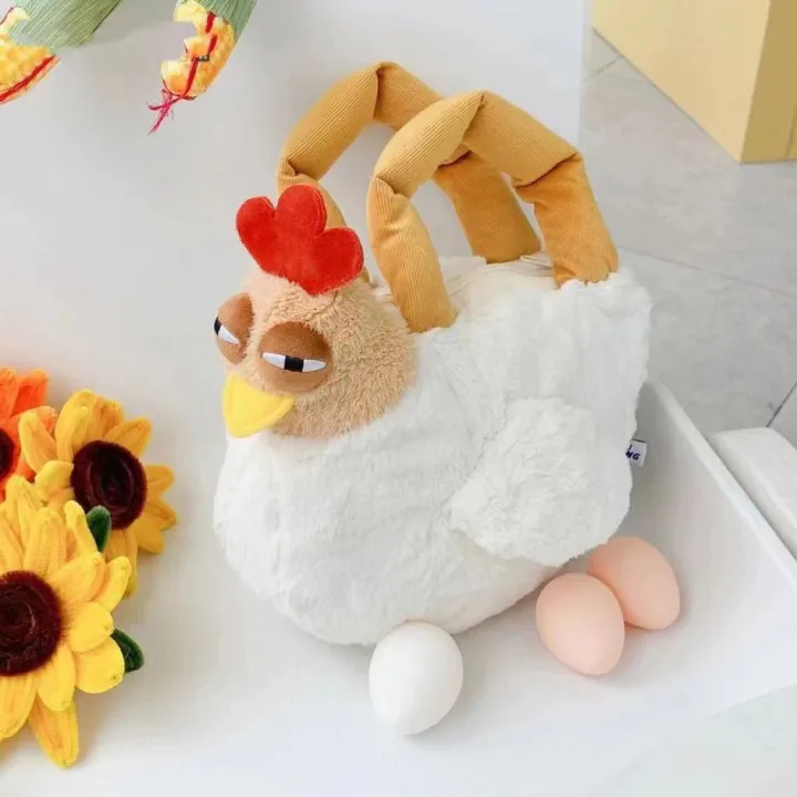 Cute Big Belly Chicken Doll Cartoon Sweet Chicken Plush Toy Yellow ...
