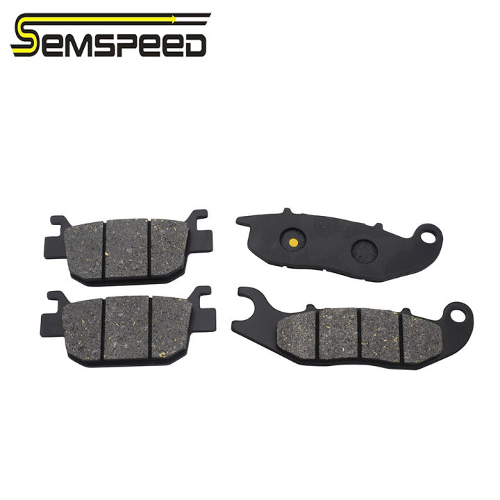SEMSPEED Motorcycle Front / Rear Brake Disc Disk Pad Plate For Honda ...