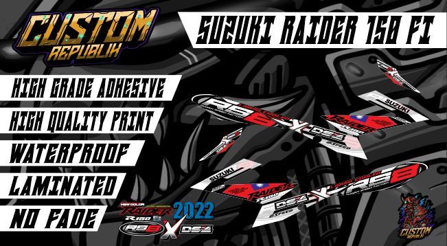 Suzuki Raider 150 FI RS8 X DS4 2022 Decals Set | Lazada PH