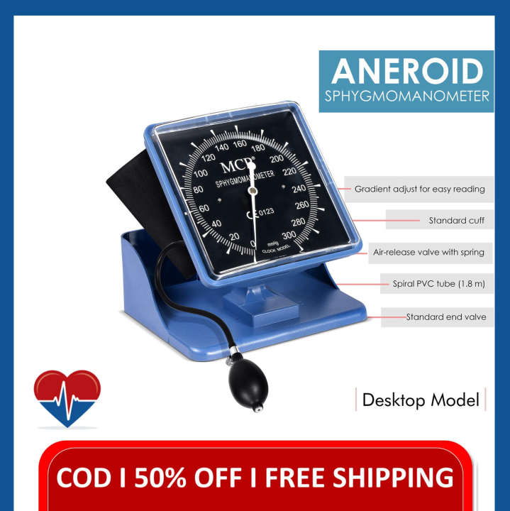 Desk and Wall Type Aneroid Sphygmomanometer with Stethoscope BP ...