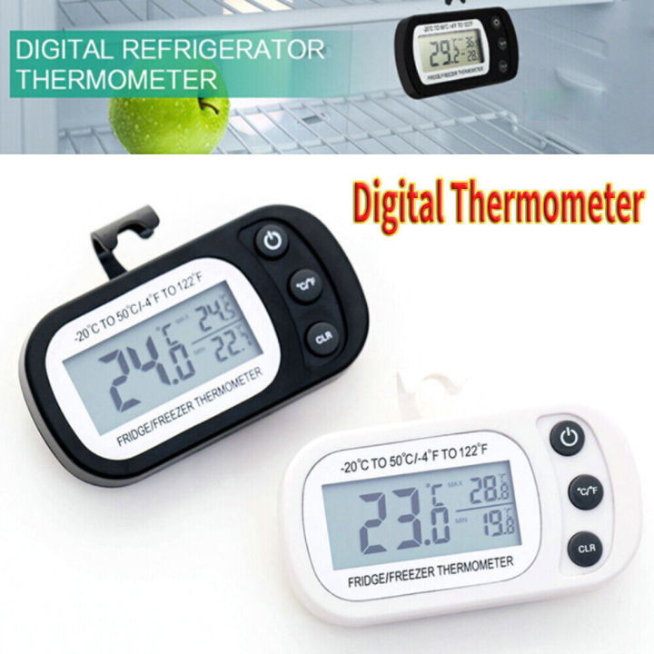 Fridge Freezer Digital Thermometer Temperature Display Min/Max ...