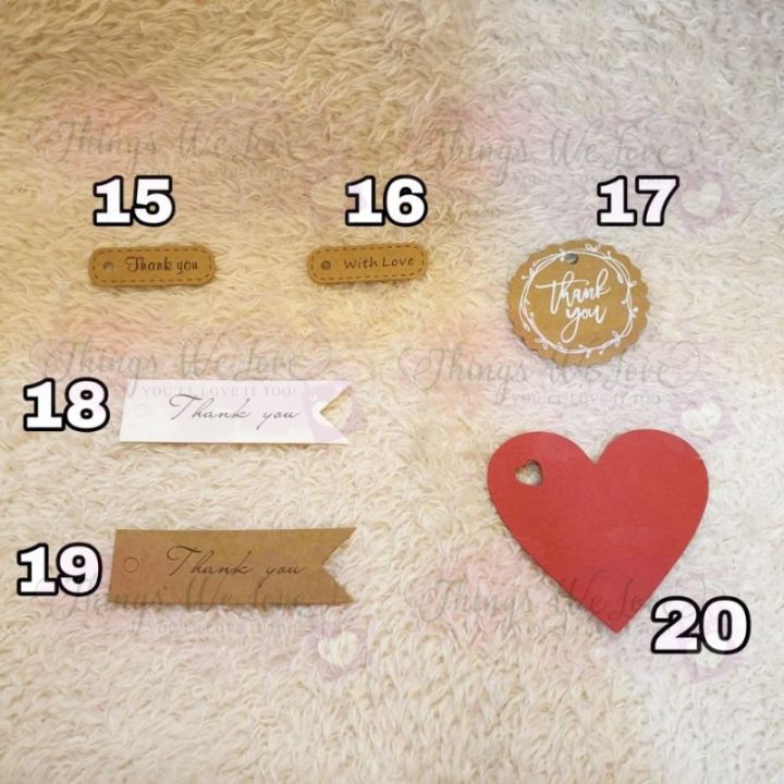 [SG][FREE🚚] Gift Tags Thank you Tag Mini Card Note Goodie Bag Wedding ...