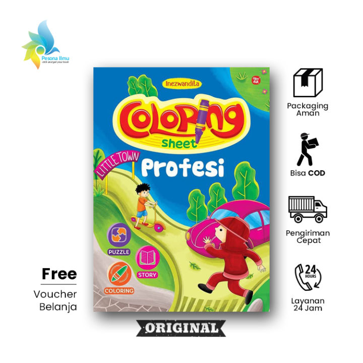 Buku Mewarnai Anak - Coloring Sheet Profesi | Lazada Indonesia