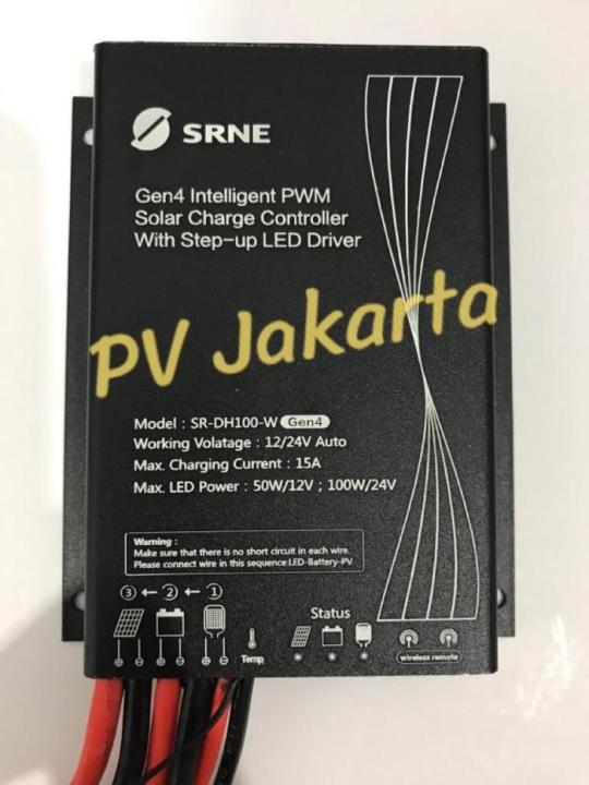 SRNE SR-DH100-W 15A PWM SOLAR CHARGE CONTROLLER LED DRIVER (PJU SCC) - TECH ZONE | Lazada Indonesia