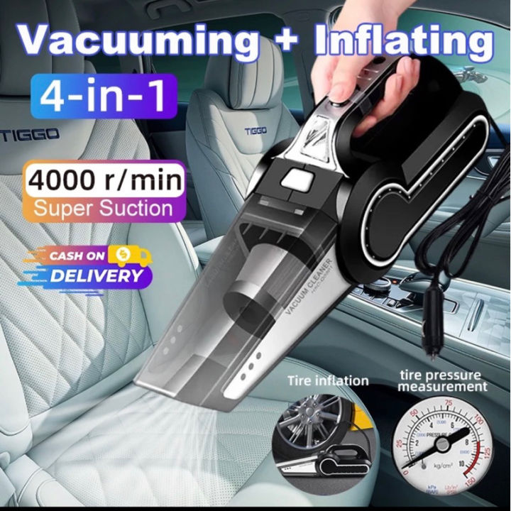4 in 1 Portable Vacuum Cleaner for car 12v Handheld Vaccum Cleaner ...