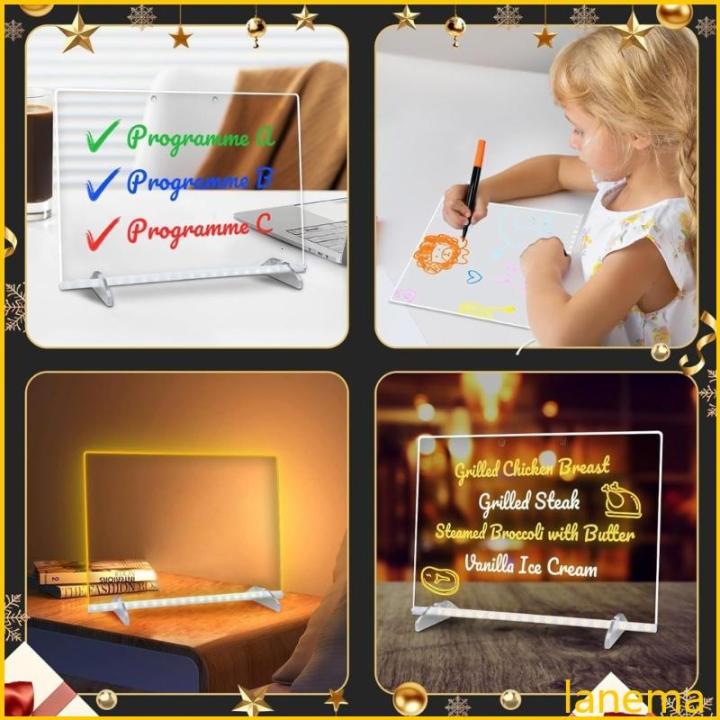 Shatterproof Acrylic Drawing Board for Kids Glowing in Dark Erasable ...