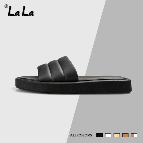 【LaLa】Trendy Slide Slipper One-Strap Footwear Rubber Flipflops Sandals ...
