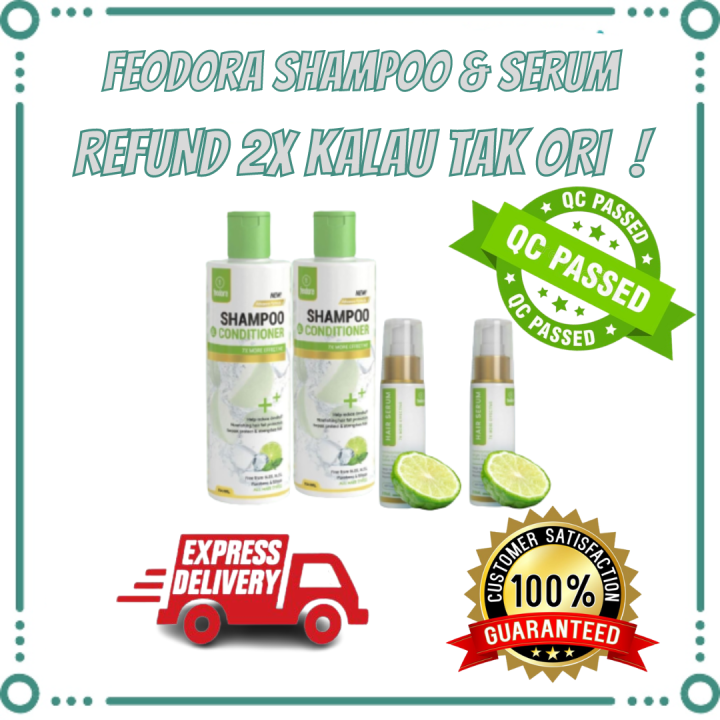 [READY SOCK + 100% ORIGINAL HQ] FEODORA 2IN1 SHAMPOO WITH CONDITIONER ...