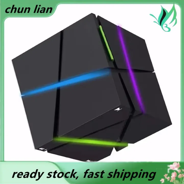 Sound Box with Subwoofer Bluetooth Speaker Portable HIFI LED Cube ...