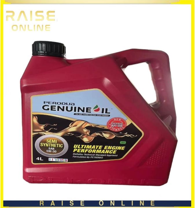 ORIGINAL PERODUA GENUINE SEMI SYNTHETIC 5W30 (4@L) ENGINE OIL | Lazada