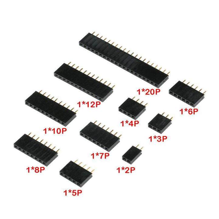 50 cái/lốc 2.54mm hàng đơn nữ PCB stright Pitch connector1 * 2P 3P 4P 5p 6P 7P 8P 10P 12P 16P ...