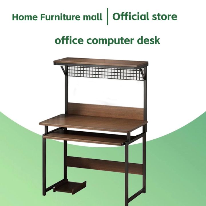 Computer Table with Keyboard Tray / Working Desk Bedroom with Shelf ...