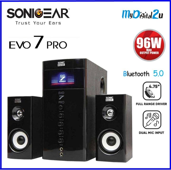 SonicGear EVO 7 PRO Bluetooth Speaker / Dual Mic Input / 1 Year ...