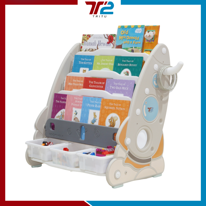 Rak Buku Anak Model Roket Terbaru Space Gray | Melatih Tumbuh Kembang ...