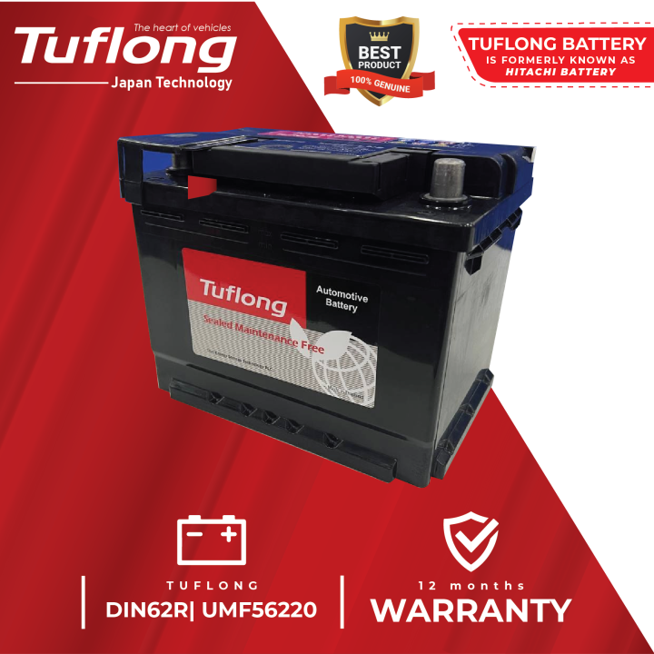 Tuflong DIN Series (DIN62R/UMF56220 ) Car Battery for Proton Gen 2 ...