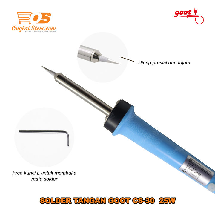 Solder Tangan Soldering Iron Goot CS-30 25w Solder Listrik Goot CS30 ...