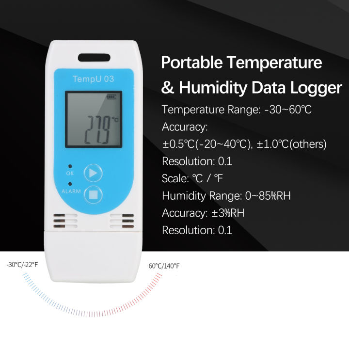 Meterk Usb Temperature Humidity Data Logger Reusable Rh Temp Datalogger Recorder Humiture