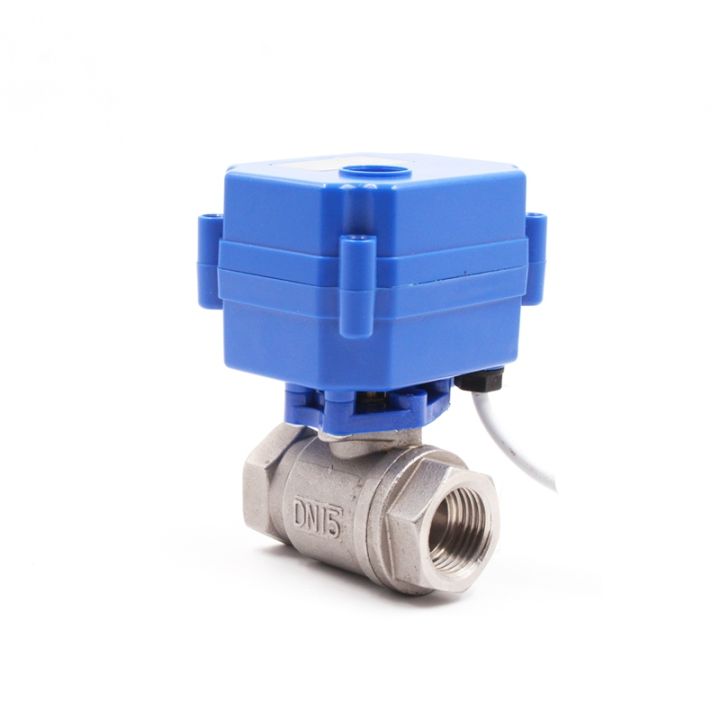 【hot】 CWX-15N electric stainless steel ball valve motorized NPT BSP water DN15 DN20 DN25 DC5V ...