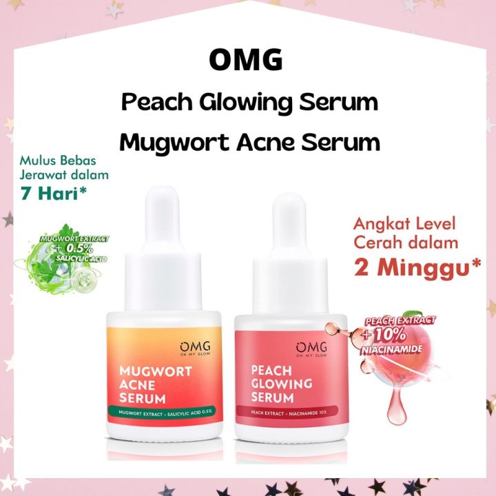OMG Glowing Serum & Mugwort Acne Serum 20ml | Lazada Indonesia