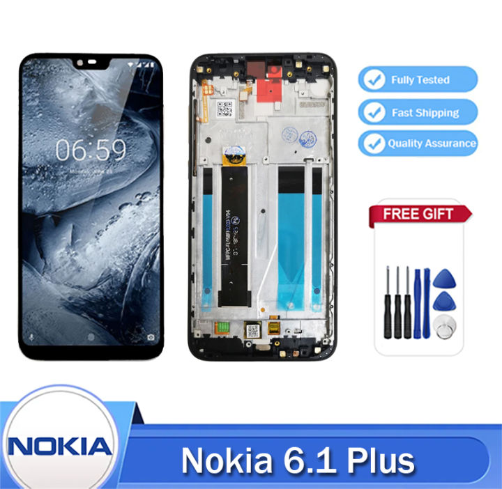 5.8 "IPS แสดงผล X6สำหรับ Nokia 6.1 Plus X6 TA-1099 TA-1103 TA-1083 TA ...