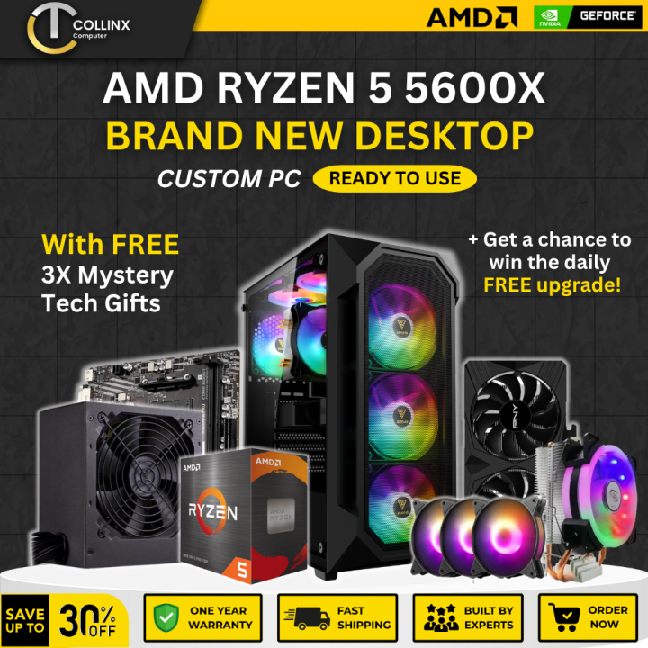 [ AMD RYZEN 5 5600X GAMING PC BUILD - CLAW ] RGB CPU Desktop Nvidia GTX ...