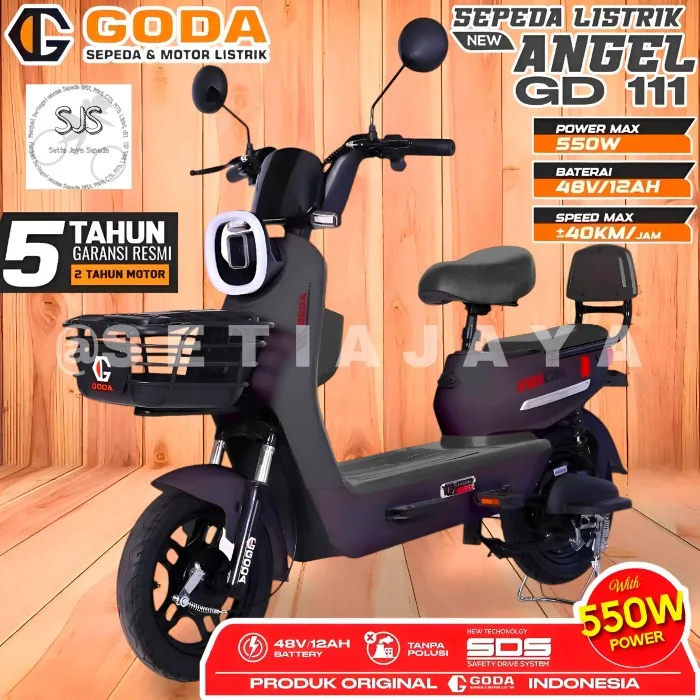 Sepeda Listrik E-Bike GODA GOLDEN ANGEL GD 111 550 48V 12Ah Electric ...