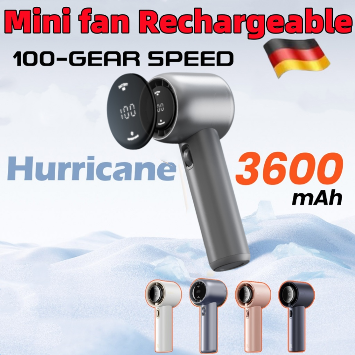 Mini fan Rechargeable Type-c hot sale with digital-display 100 multi ...