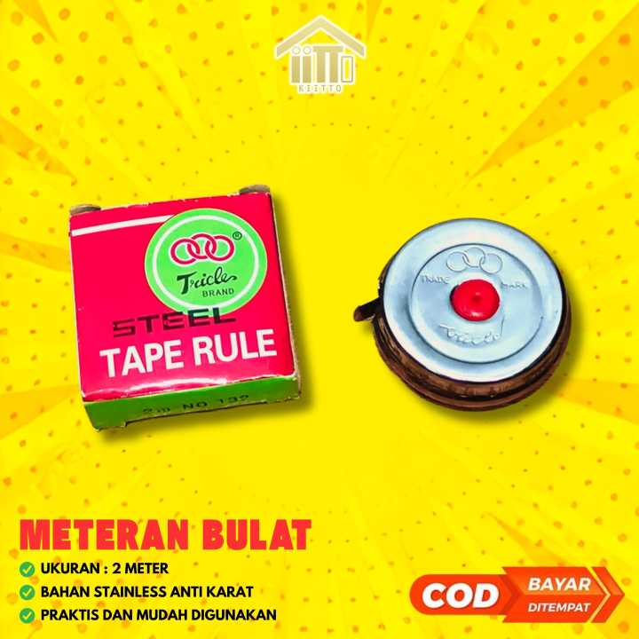 METERAN BULAT STAINLESS 2 METER / METERAN JENGKOL 2M / METERAN 2 METER ...