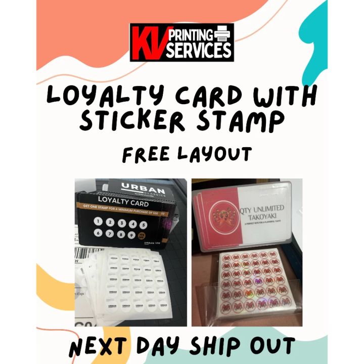 CUSTOMIZED/PERSONALIZED LOYALTY CARD WITH STICKER STAMP | Lazada PH